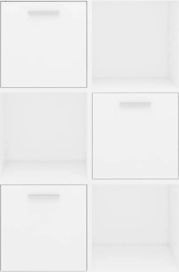 vidaXL Úložná skříňka 60 x 29,5 x 90 cm dřevotříska [801134] Barva: Bílá