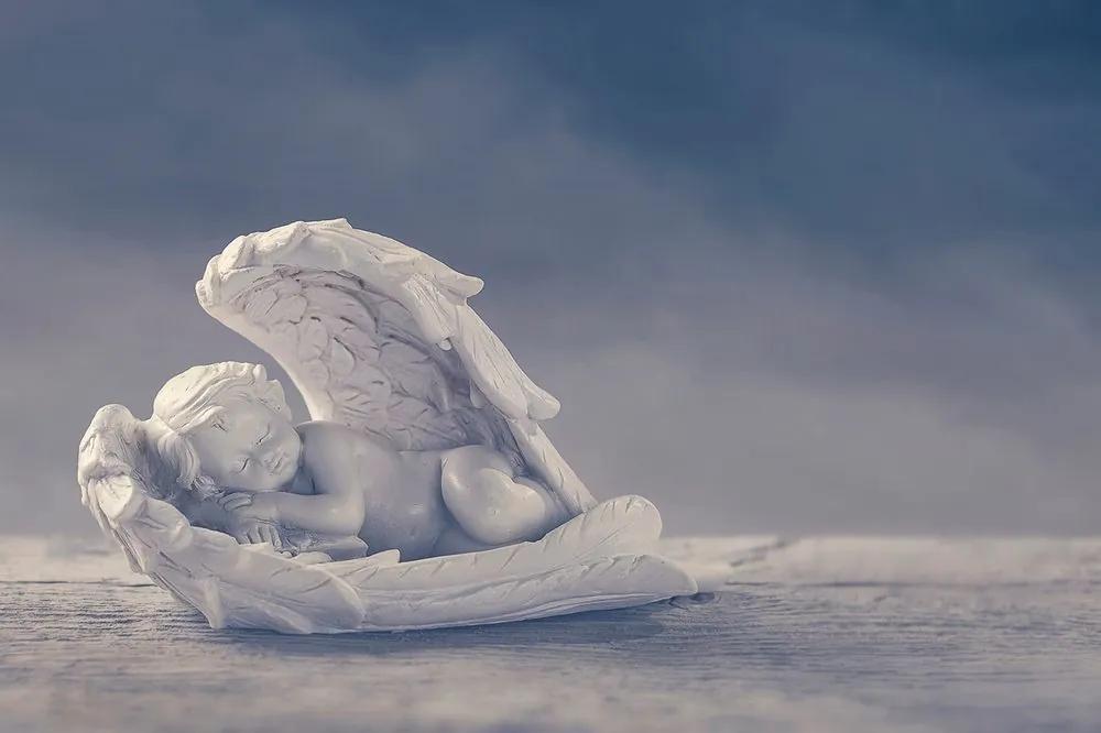 Tapeta spící andílek v nebi - 150x100 cm