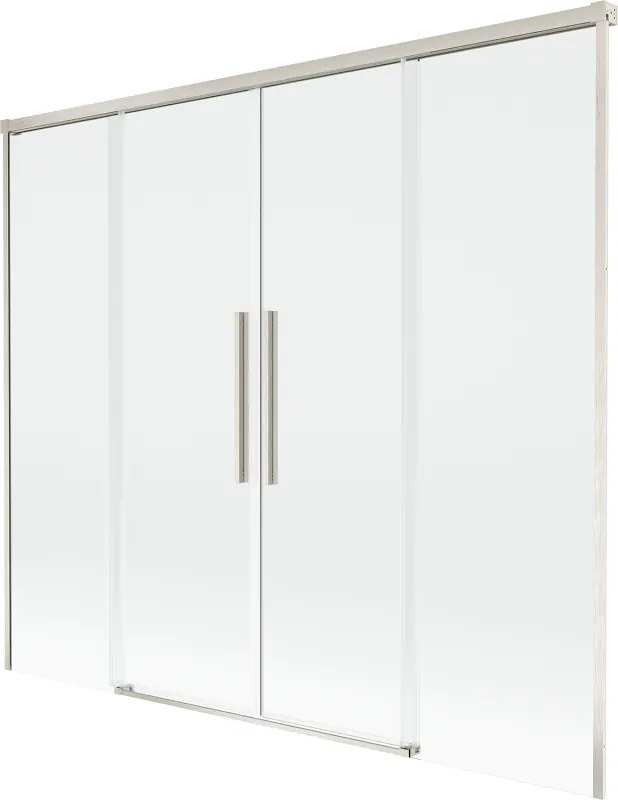 Mexen Rox, 2-křídlová posuvná vanová zástěna 170 x 150 cm, 8mm čiré sklo, ocelový profil, 8C9-170-002-97-00