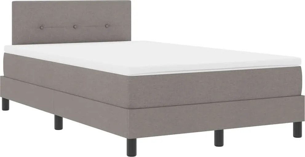 Postel s boxspringem s čelo Taupe 120 x 190 cm textil 3338675