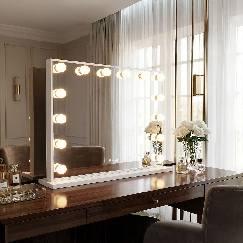 Rea Rea, Zrcadlo LED HOLLYWOOD White 80x60, HOM-12013