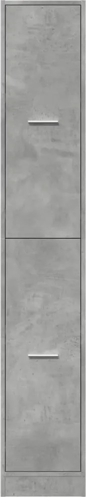 Skříňka na léky betonově šedá 30x41x174,5 cm kompozitní dřevo 3309630
