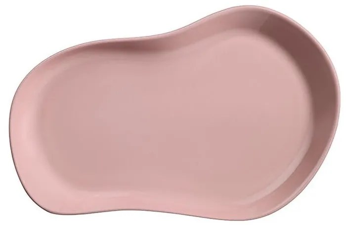Sada 2 světle růžových talířů Kütahya Porselen Lux, 28 x 19 cm