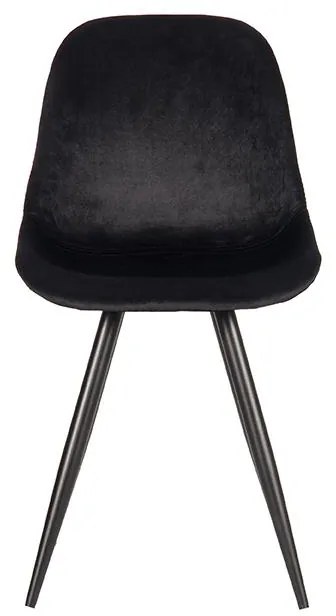 Černá sametová jídelní židle Anaca