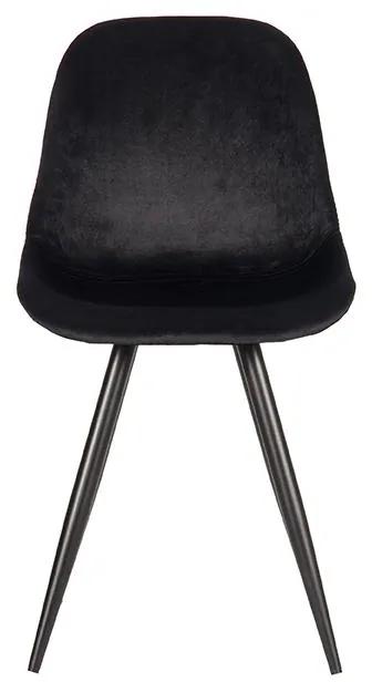 LABEL51 Černá sametová jídelní židle Anaca