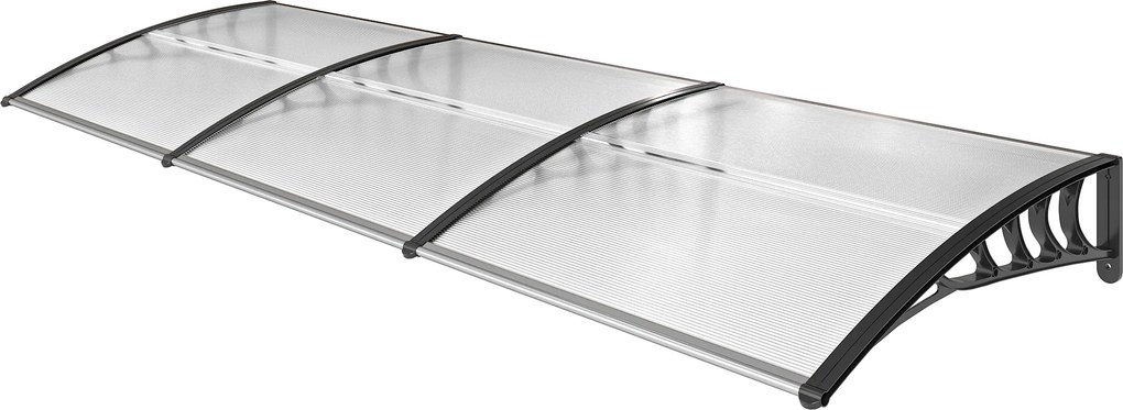 Stříška Outsunny na vchodové dveře 90 x 295 cm, stříška s UV ochranou, stříška na vchodové dveře, ochrana proti slunci z polykarbonátu, ochrana proti…