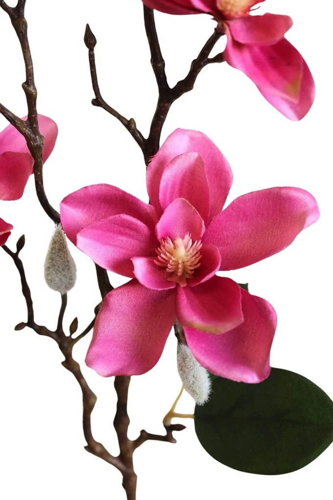 Růžová umělá magnolie 64cm