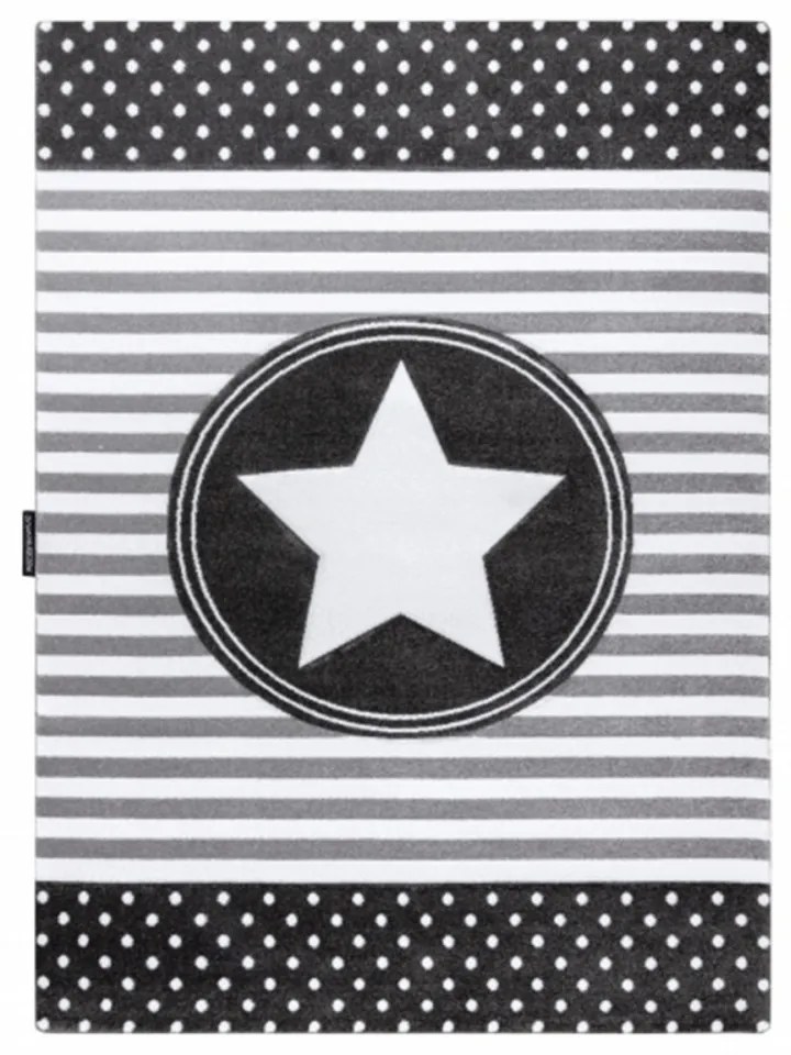 Dětský kusový koberec Hvězda šedý, Velikosti 200x290cm