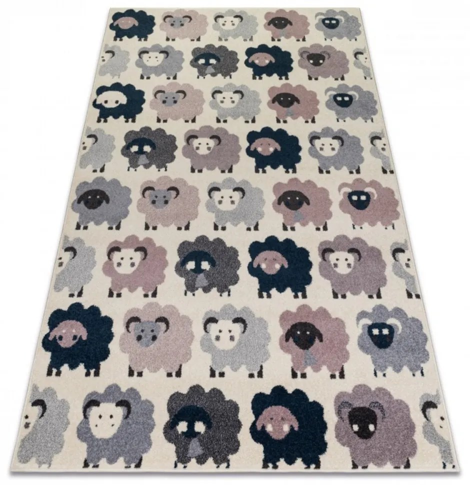 Dětský kusový koberec Ovečky krémový, Velikosti 120x170cm