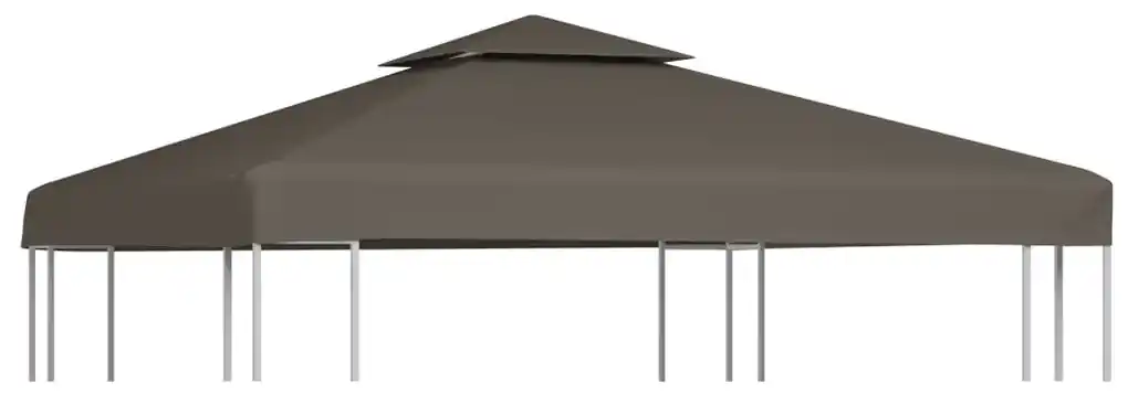 44756 vidaXL Náhradní dvojitá střecha na altán 310 g/m² 3 x 3 m barva taupe  | Biano