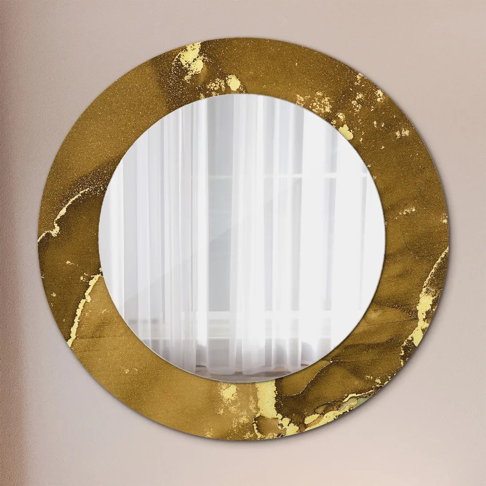 Kulaté zrcadlo s dekorem Kovové víry fi 50 cm