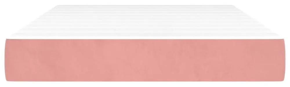 Petromila Taštičková matrace růžová 120 x 200 x 20 cm samet
