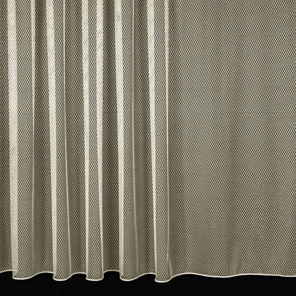 Rand žakárová záclona BAKLAVA 23/1106 hrubé káro, s olůvkem, smetanová, výška 190cm (v metráži)