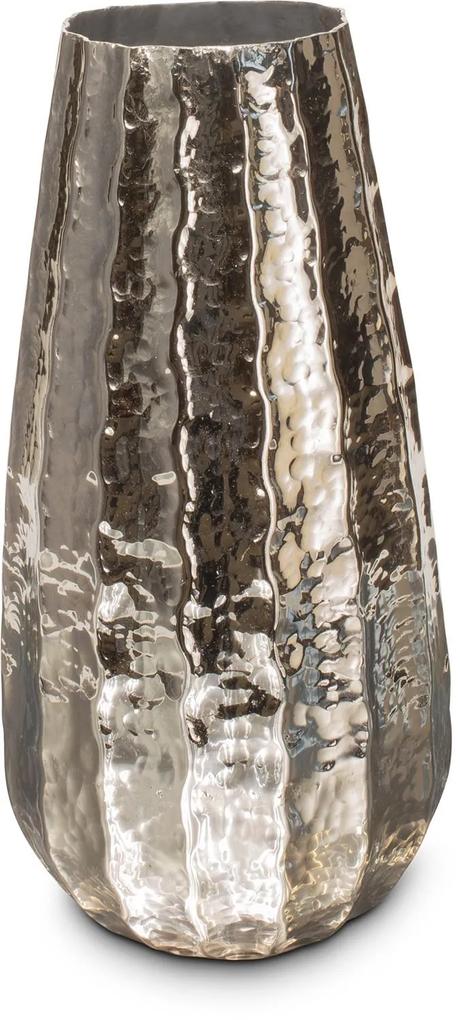 Váza TULA stříbrná, 35 cm