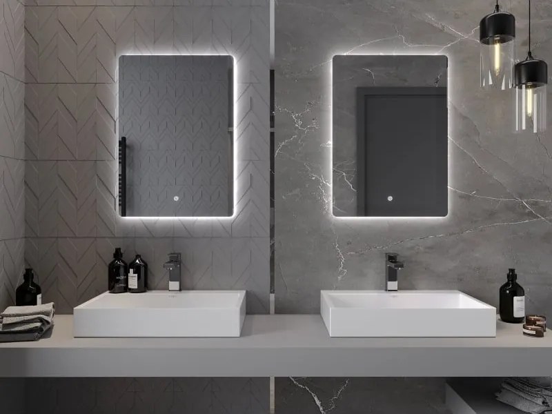 Mexen Sun podsvícené koupelnové zrcadlo 50 x 70 cm, LED 6000K, anti-para - 9807-050-070-611-00