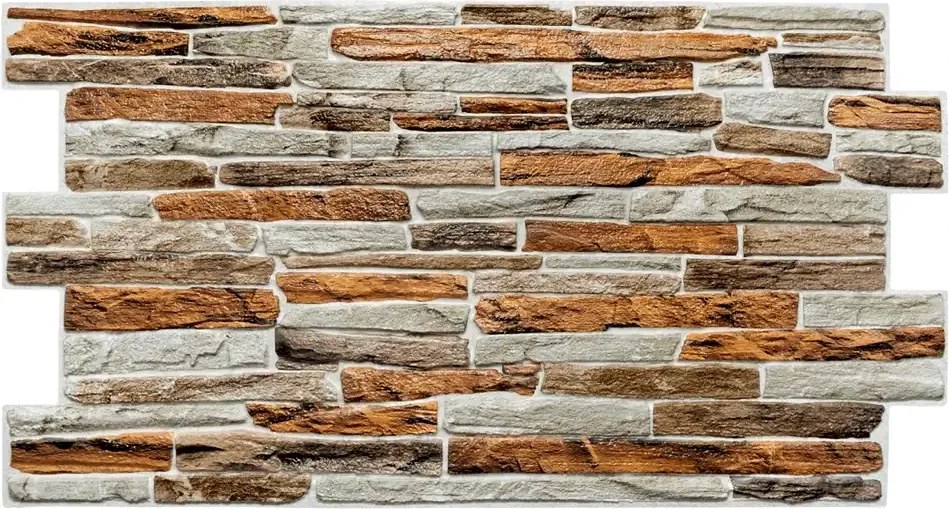 Obkladový 3D PVC panel 98 x 50 cm - kámen Gibraltar