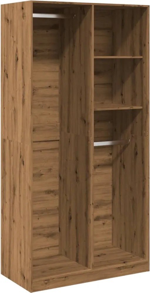 Šatní skříň dub artisan 100 x 50 x 200 cm kompozitní dřevo 3307773