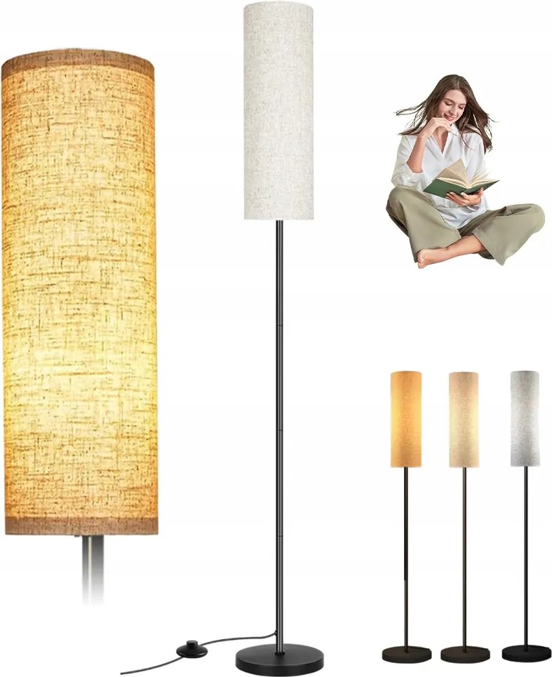 Klasická Podlahová Stojací Lampa Do Obývacího Pokoje Ložnice A Kanceláře S Stínítkem
