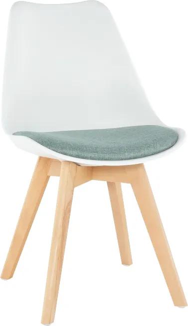 Židle, bílá / zelená, DAMARA
