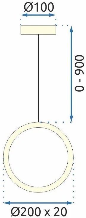 Toolight Závěsné LED osvětlení Crystal Modern A2 G089-1CP zlatý