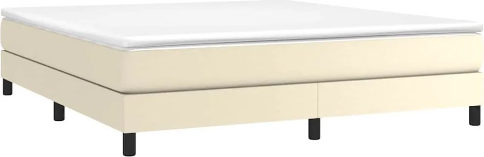 Box spring postel s matrací krémová 180x200 cm umělá kůže 3144275