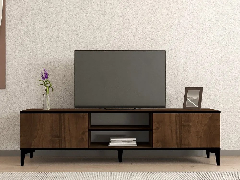 TV stolek Erem - Walnut, Black