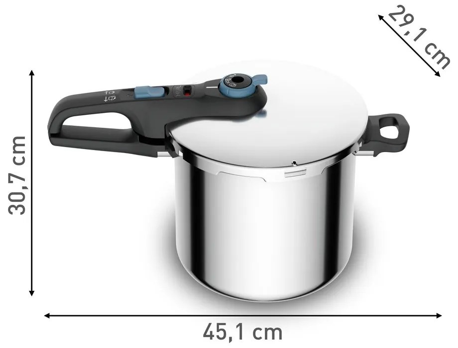 Tlakový nerezový hrnec 8 l Secure Trendy – Tefal