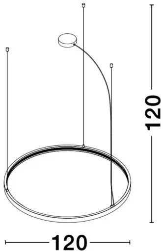 Designový LED lustr Loop 02