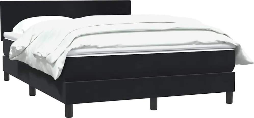 Box spring postel s matrací černá 160x210 cm samet 3316025