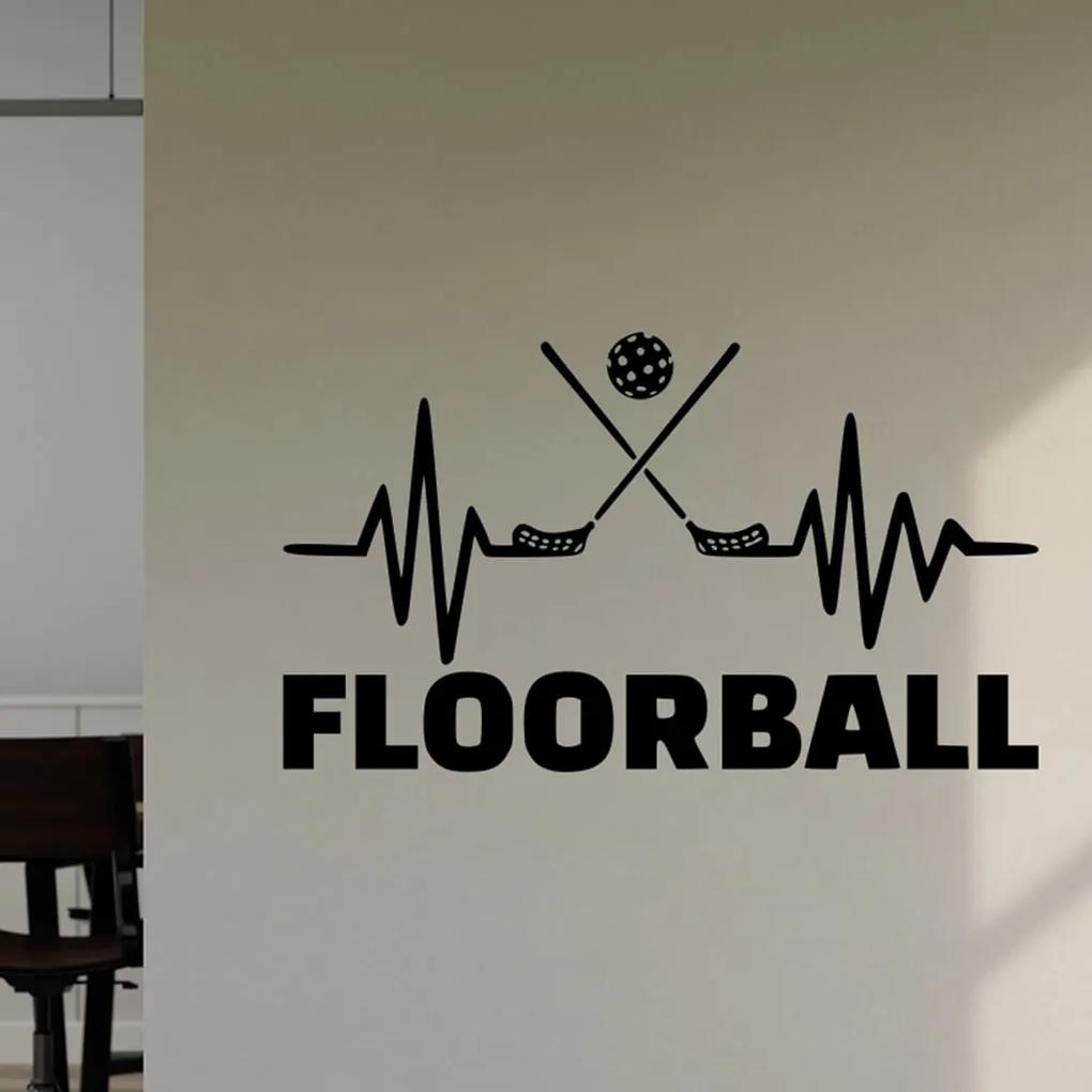 Živá Zeď Samolepka na zeď Floorball Barva: černá
