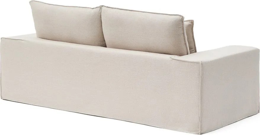 Béžová lněná pohovka 240 cm Anarela – Kave Home
