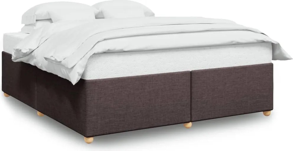 Rám postele bez matrace tmavě hnědý 180 x 200 cm textil 3284753