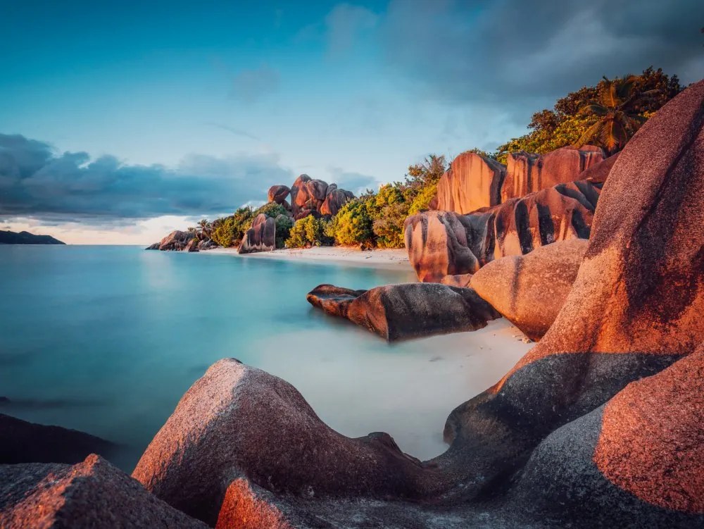 Vícedílný obraz Pláž Na Seychelách Nedostatek Nedostatek Přírodní plátno 200x150