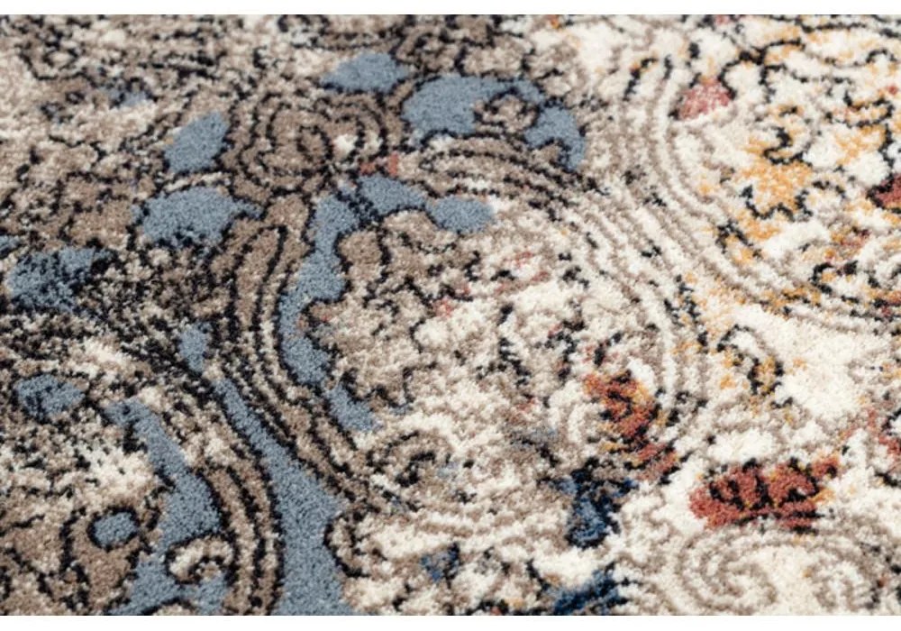 Vlněný kusový koberec Vintage béžovo modrý 200x300cm
