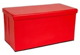 Skládací lavice s úložným prostorem - červená OEM M06477