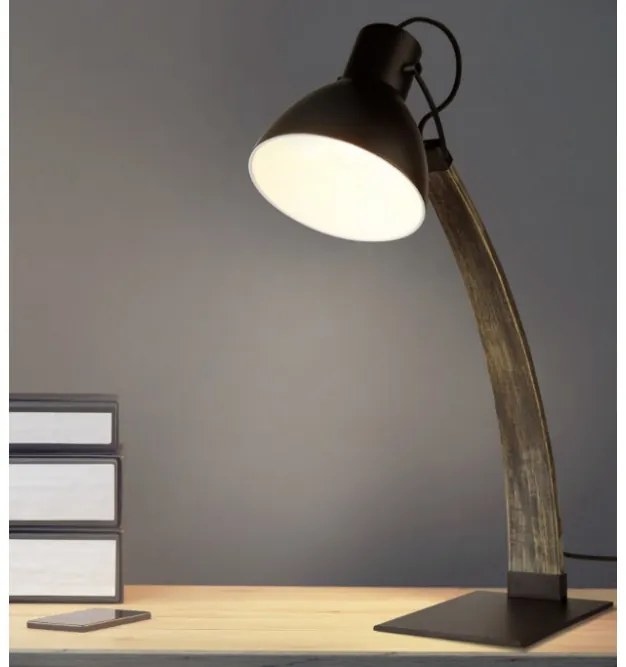 Searchlight EU1039BK Stolní lampa NANNA jasanové dřevo