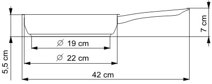 KOLIMAX - české nerezové nádobí KOLIMAX Pánev KLASIK, průměr 22 cm, objem 1.2 l