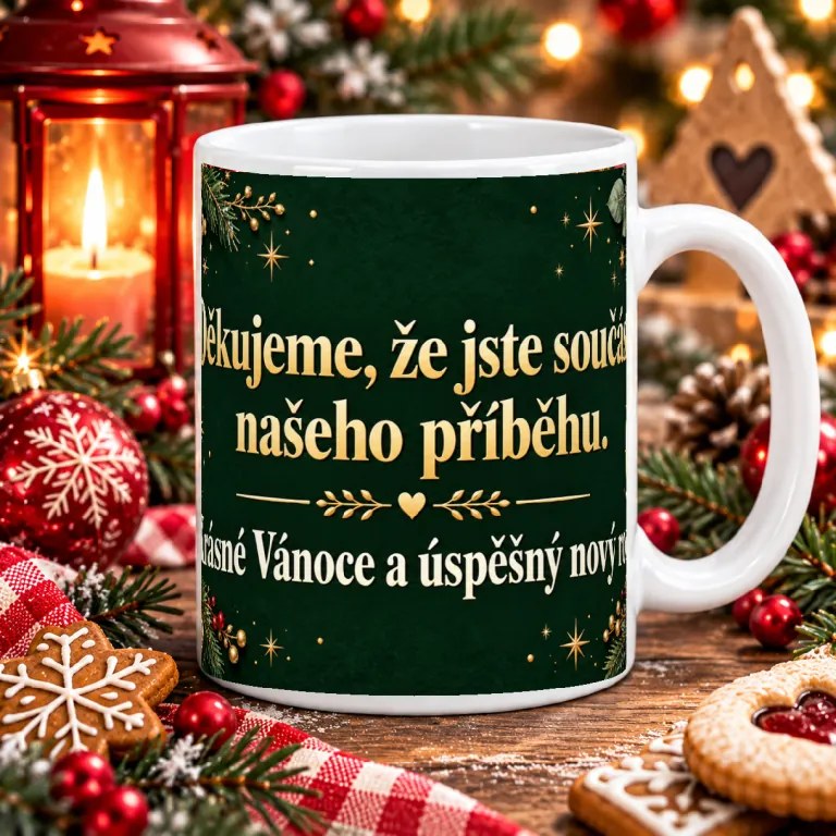 Vánoční hrnek 300 ml – Vánoční poděkování – dárek pro obchodní partnery