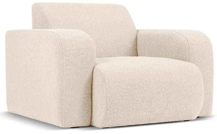 Béžové křeslo z textilie bouclé Molino – Micadoni Home