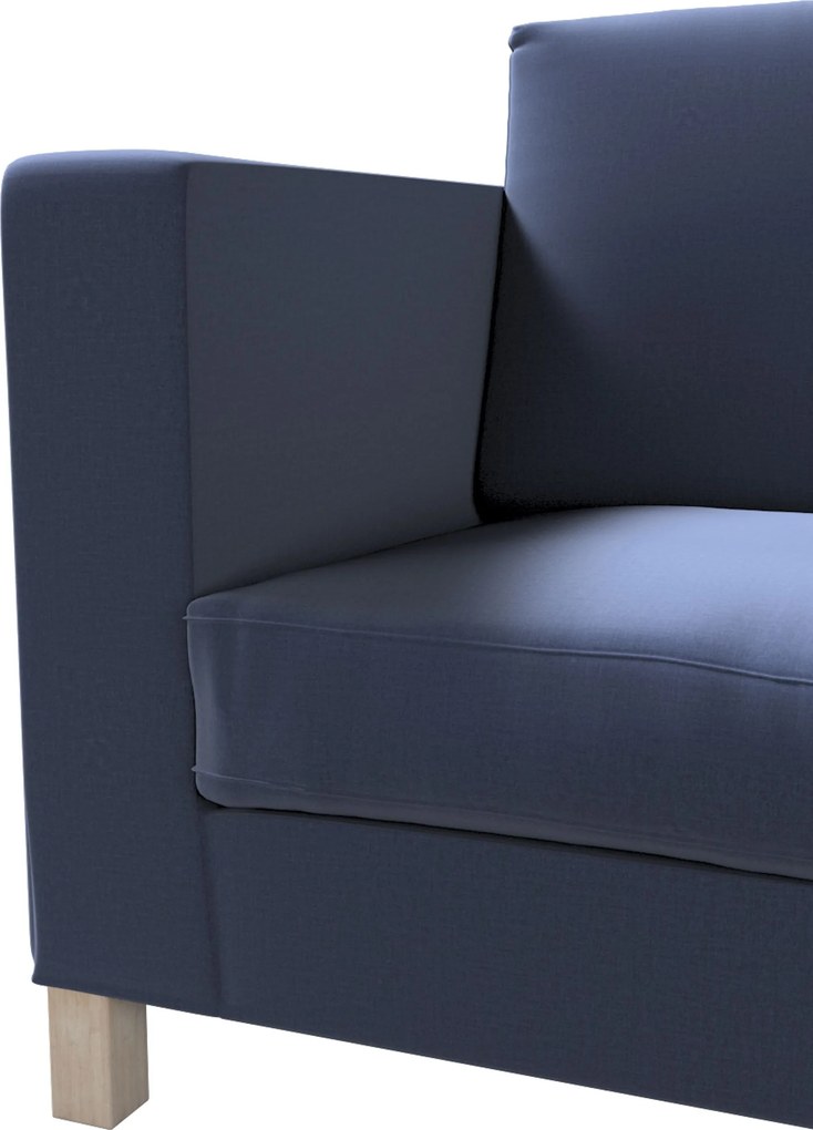 Potah na pohovku IKEA Karlanda 3-místná nerozkládací, krátký barva tmavě modrá látka sametová