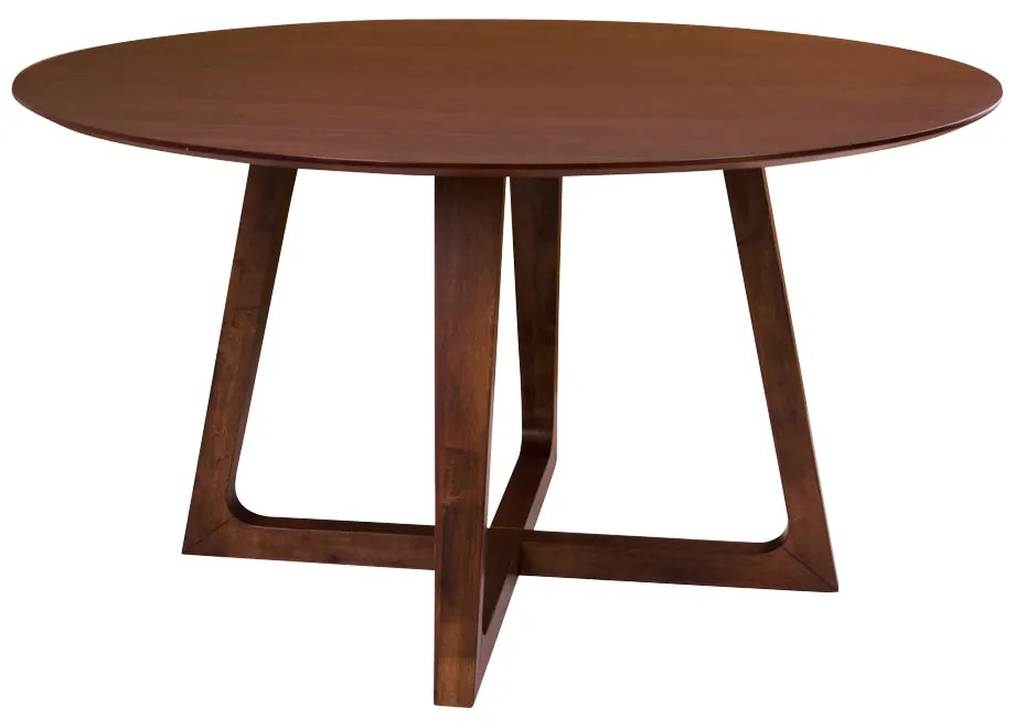 House Nordic Kulatý jídelní stůl HELLERUP 137 cm hnědý
