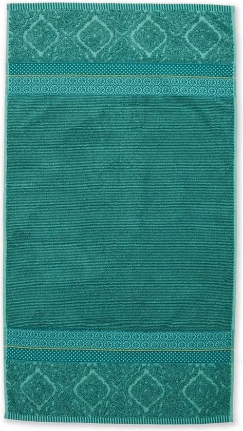Pip Studio ručníky z bavlněného froté Soft Zellige, zelené (Luxusní ručníky z bavlněného froté v designu Soft Zellige v zelené barvě)