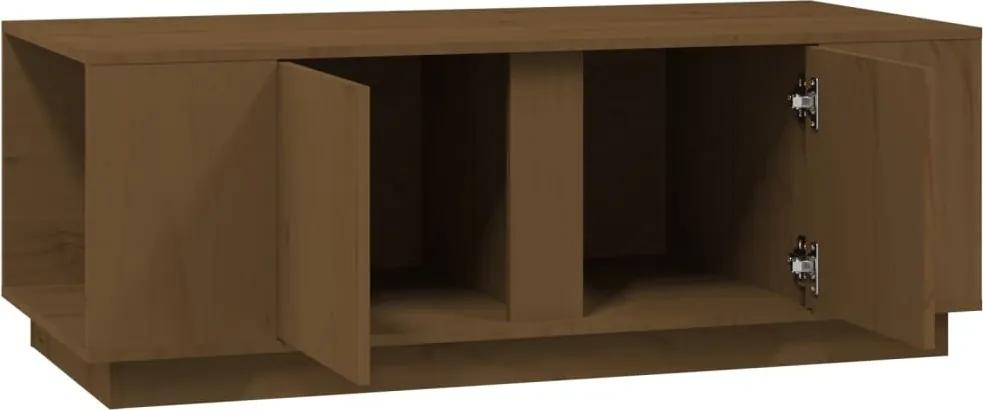 vidaXL Konferenční stolek 110x50x40 cm masivní borové dřevo [814432] Barva: Bílá
