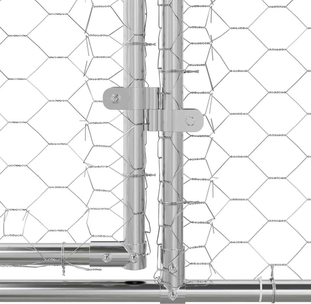 Psí kennel 2 ks Stříbrná 4 x 2 x 2 m Pozinkovaná ocel 3368333