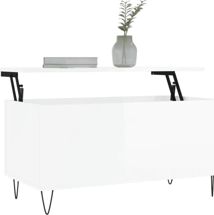 vidaXL Konferenční stolek 90 x 44,5 x 45 cm kompozitní dřevo [830974] Barva: Bílá