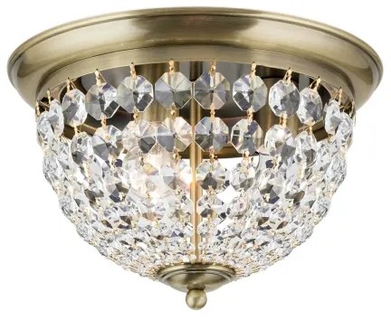Orion DLU 1840/35-Křišťálové str. svítidlo PLAFOND 3xE27/40W/230V pr.35 cm bronz