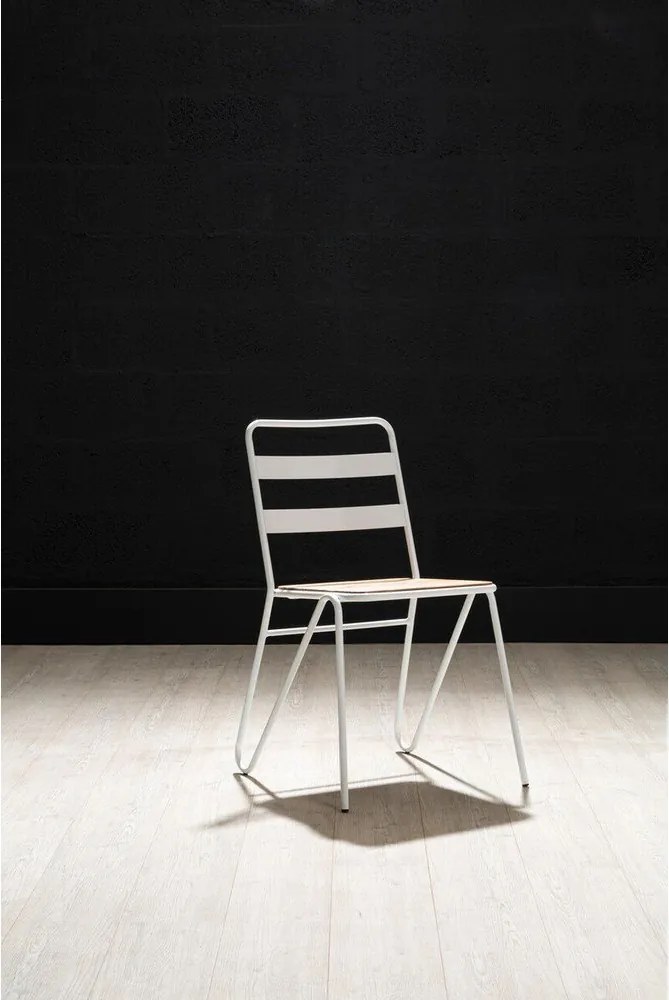 Bílá/v přírodní barvě jídelní židle z jilmového dřeva District – Premier Housewares