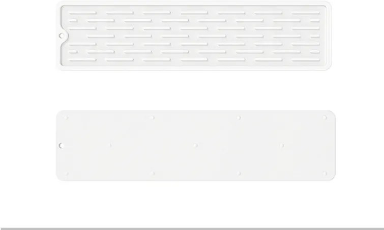 Praktická odkapávací podložka s drážkami Barva: Bílá