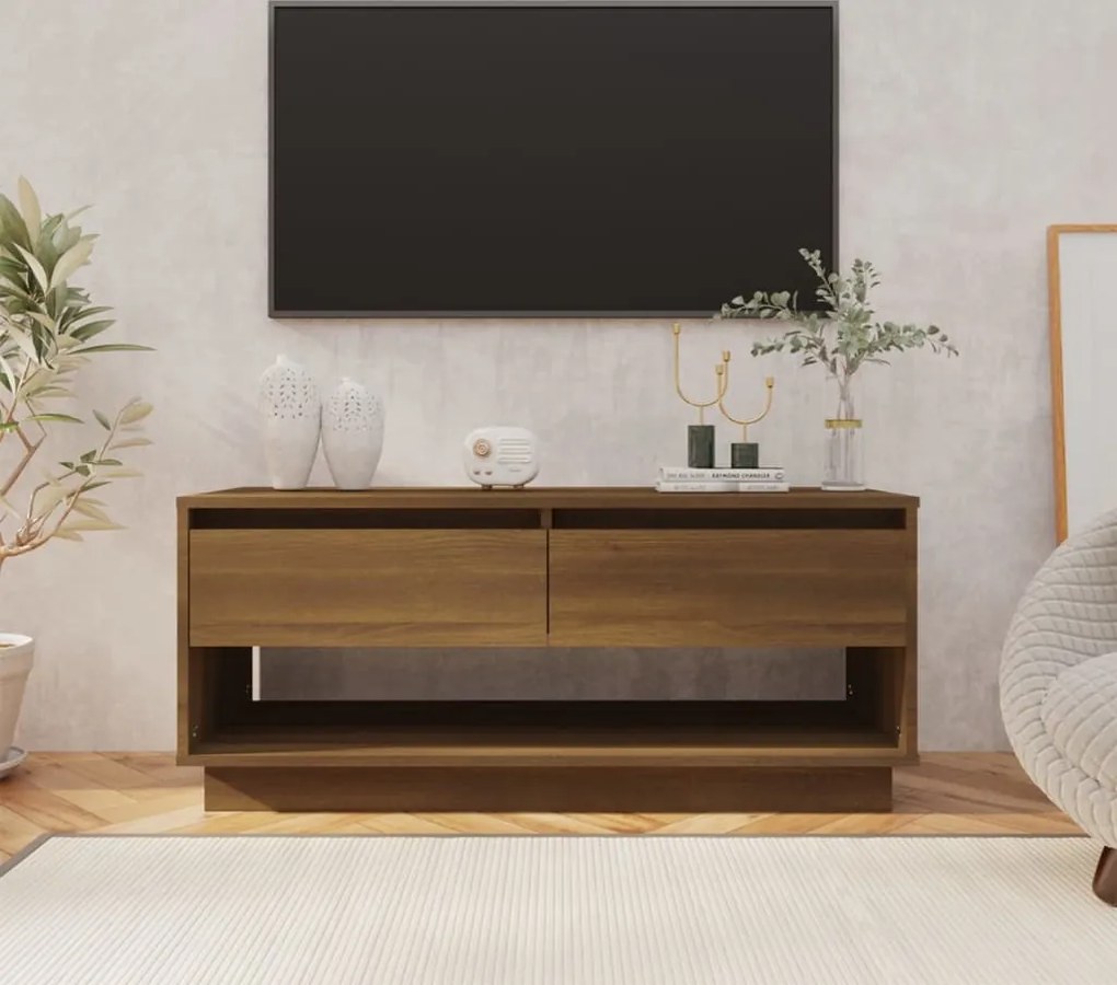 vidaXL TV skříňka 102 x 41 x 44 cm kompozitní dřevo [809488] Barva: Černá
