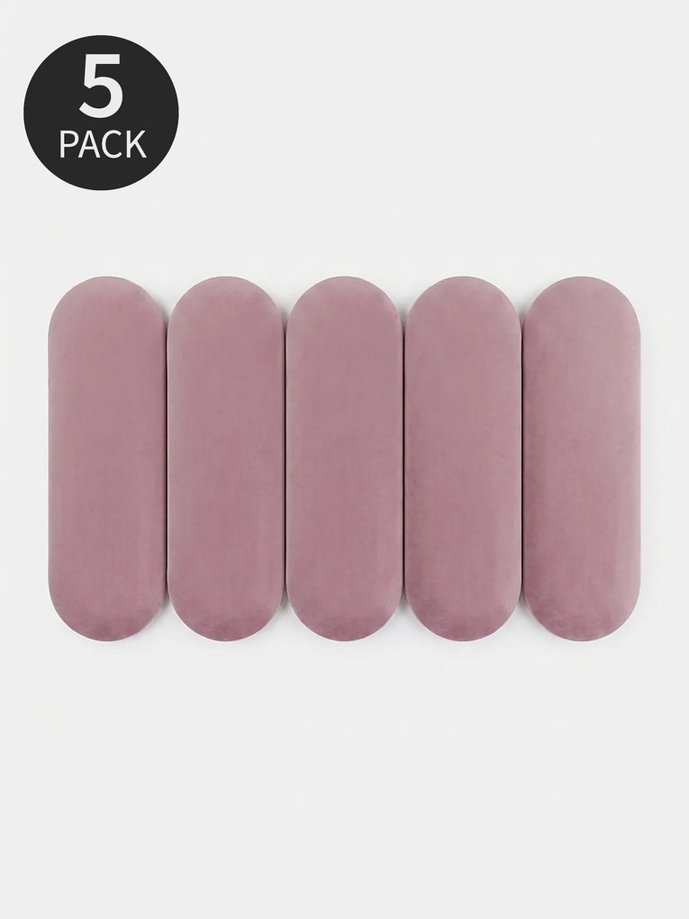Sinsay - Čalouněné stěnové panely 5 pack - pastelová růžová